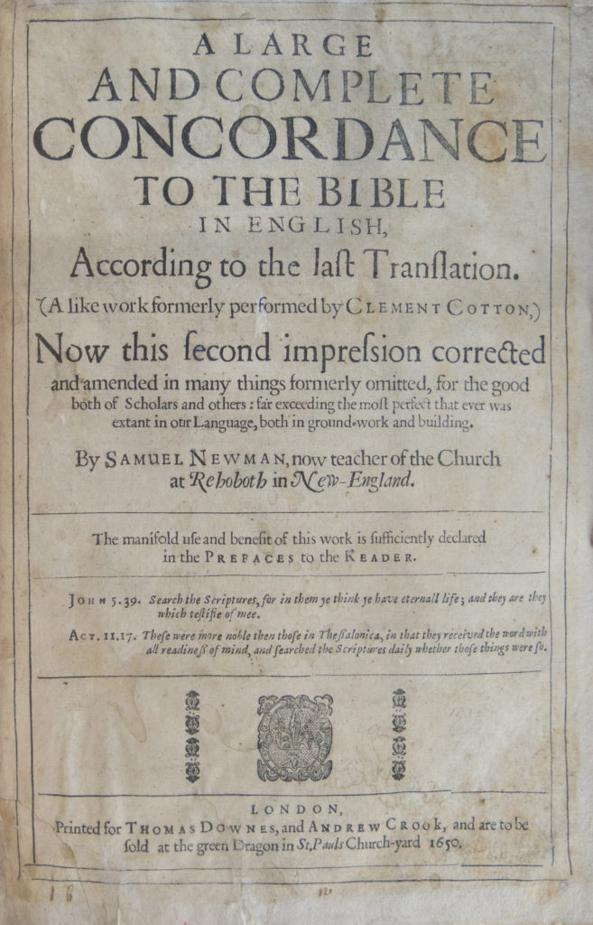 A Large and Complete Concordance to the Bible, Second edition (London ...